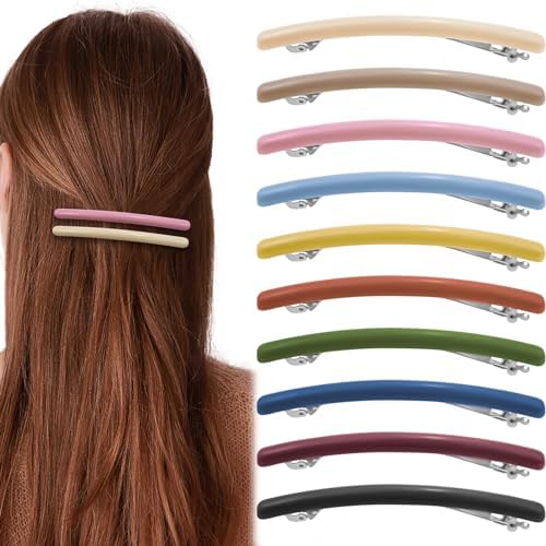 Amazon.com : 10 Pcs French Hair Clips Flat Hair Barrettes Strong Hold ...