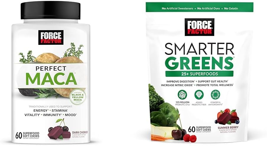 Amazon.com: Force Factor Maca Root and Greens Superfood Soft Chews ...
