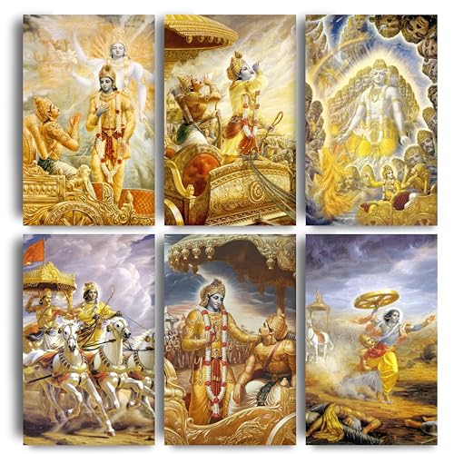 Krishna Poster | Shri Krishna Pack of Six Poster | Shree Krishna in ...