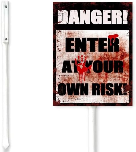 Amazon.com : Bidesign (8X12) IN Danger Enter At Your Own Risk Yard Sign ...