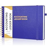 Amazon.com : HAUTOCO Accounting Ledger Book A5 Horizontal Ledger Books for Small Business ...