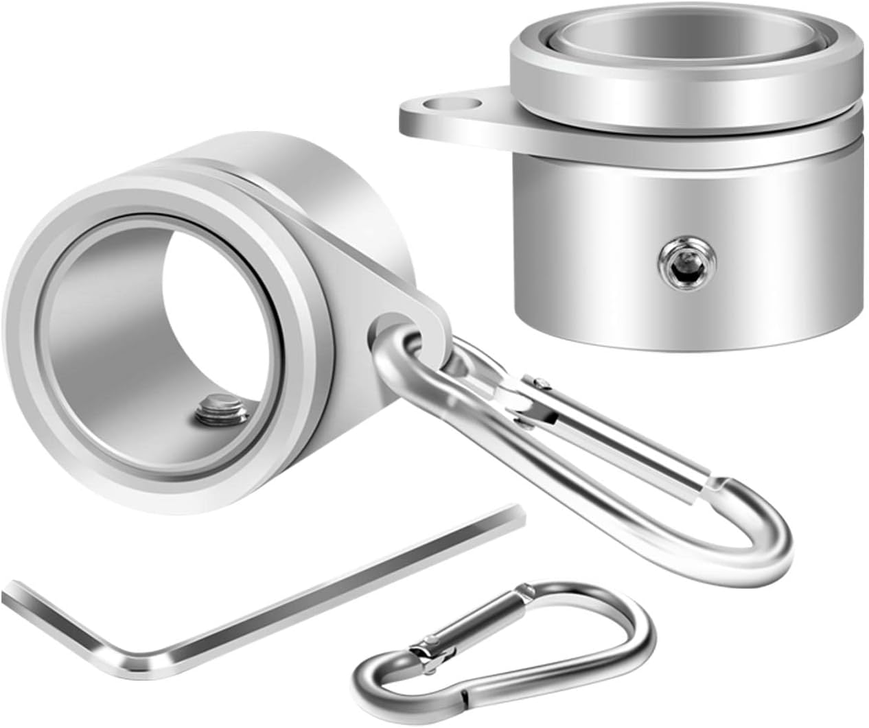 Amazon.com : evertoco Flagpole Rings Aluminum Alloy 360° Rotating ...