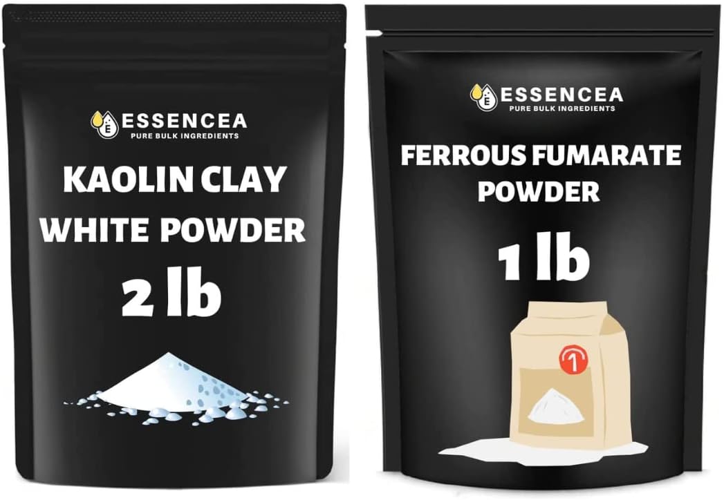 Amazon.com: Essencea Kaolin Clay Powder 2lb and Ferrous Fumarate 1LB ...