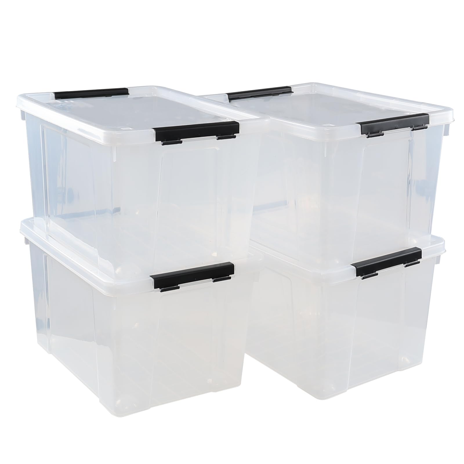 Snapklik.com : Pekky 34 Quart Clear Storage Bins