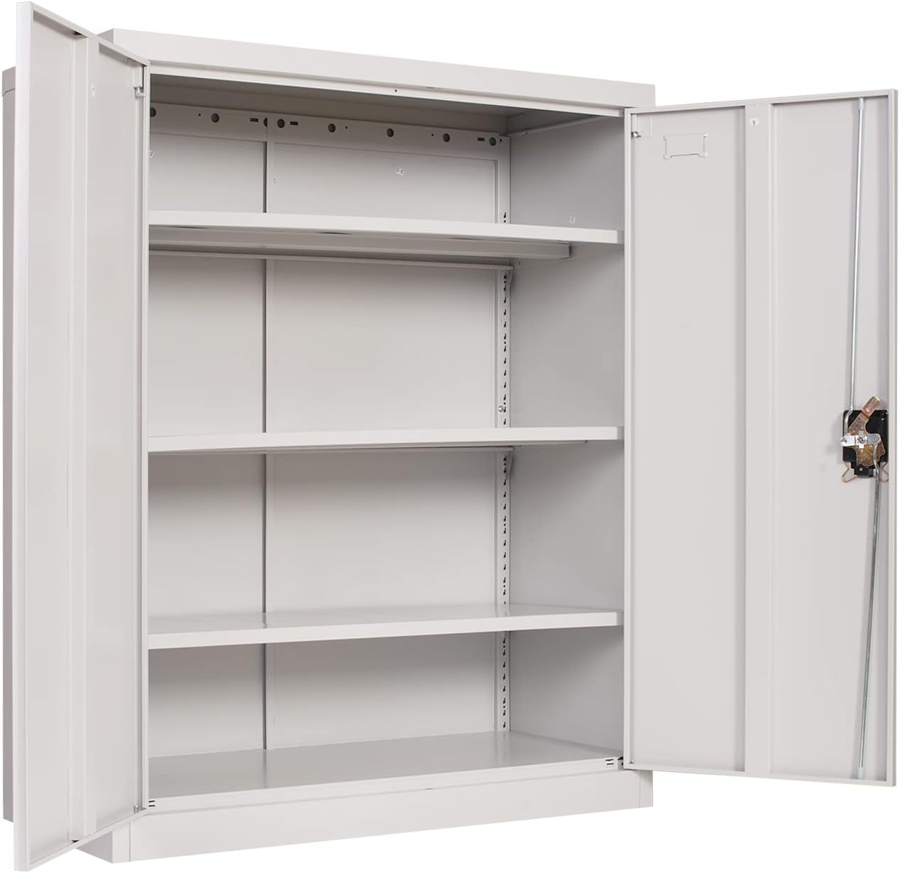 Frideko Metal Storage Cabinet with 2 Door and 3 Adjustable Shelves ...