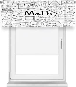 Amazon.com: LIGUTARS Window Curtains, Mathematics Classroom Decor ...