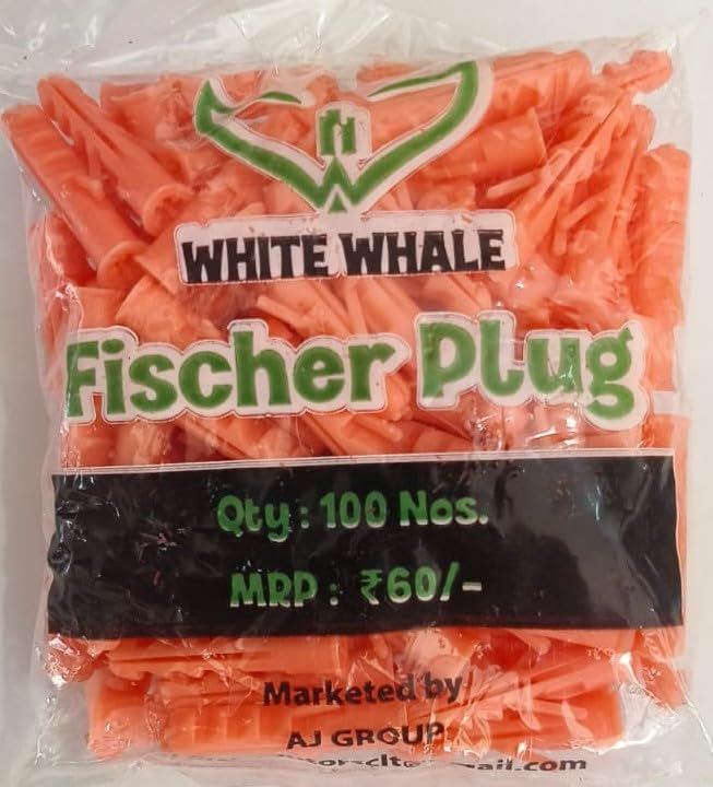 White Whale Fisher Plugs, Pack of 100 : Amazon.in: Home Improvement