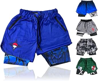 CROWN Anime Shorts - Breathable Mesh Stretch Compression Gym Short with ...