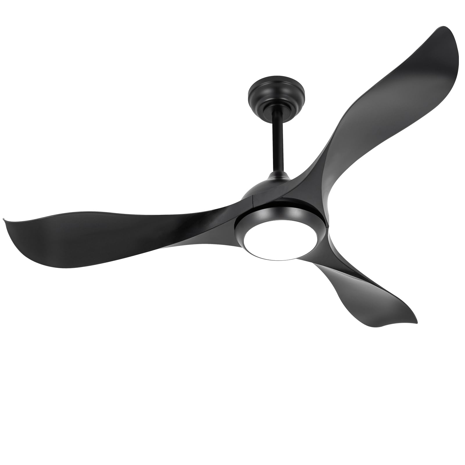 Ceiling Fans With Lights, 52" Black Ceiling Fan with Remote Control, 3 ...