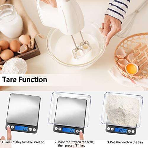 Buy Fuzion Digital Kitchen Scale 3000g/ 0.1g, Pocket Food Scale 6 Units ...