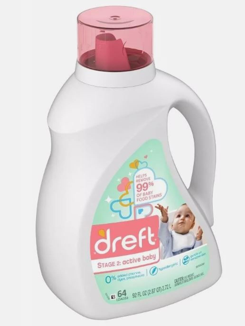 Amazon.com: Dreft Stage 2: Active Baby Liquid Laundry Detergent, 64 ...