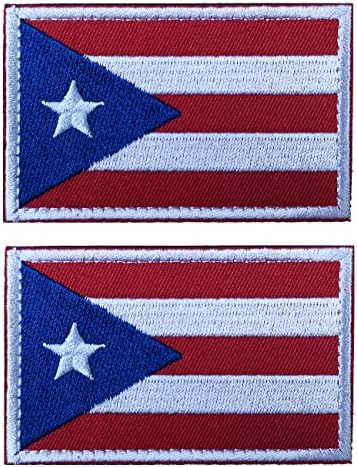 Amazon.com: Puerto Rico Flag - Color | Hook and Loop Attach for Hats ...