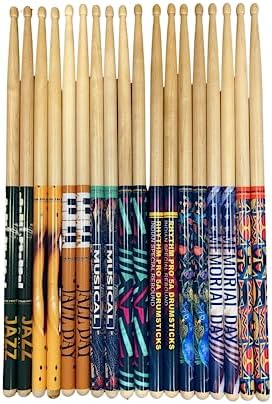 Rhythm Pro Graphics Designer Series Drumsticks Bundle of 9 pair Sticks ...