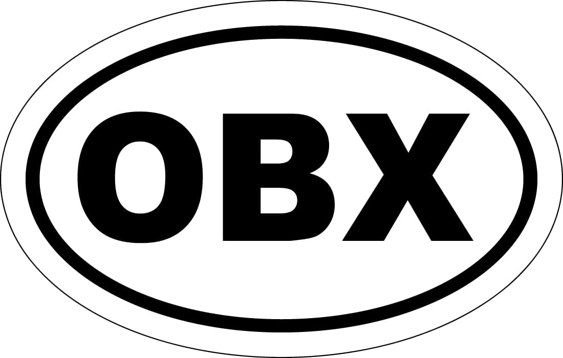 Amazon.com: * Oval Car Magnet OBX The Outer Banks Magnetic Bumper ...