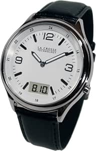 La Crosse Technology Atomic Analog Watch - Polished Metal with Black ...