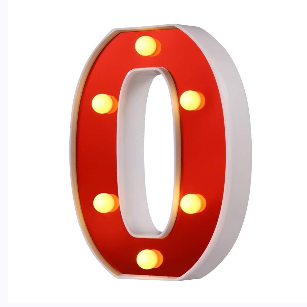 Samapet Light up Numbers LED Marquee Number Lights Numeral Night Lights ...