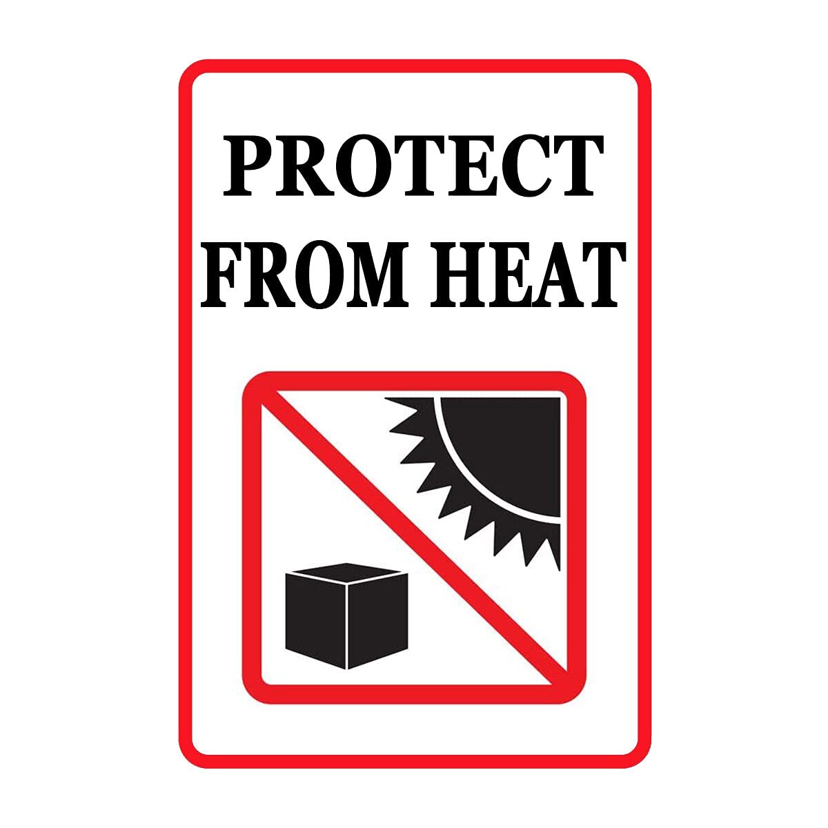 Amazon.com: Protect from Heat Warning Stickers, 2 x 3 Inch Protect from ...