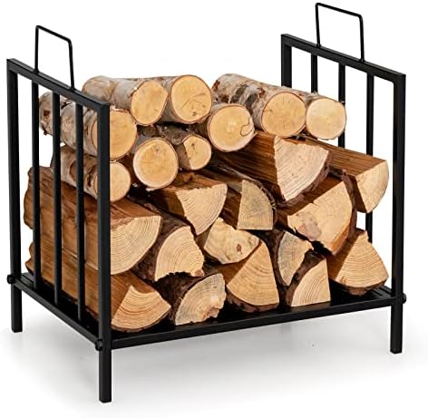Amazon.com: Tangkula Firewood Rack, Heavy Duty Logs Stand Stacker with ...