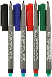 Amazon.com : Kraf Permanent Markers, Overhead Transparency Marker, Fine ...