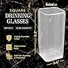 Amazon.com | Kitchen Lux Square Drinking Glasses Set of 2 - Square ...