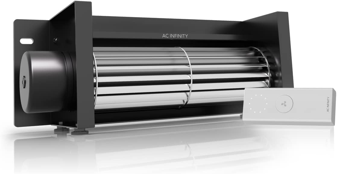 AC Infinity AIRBLAZE S10, Universal Fireplace Blower Fan Kit 10” with ...