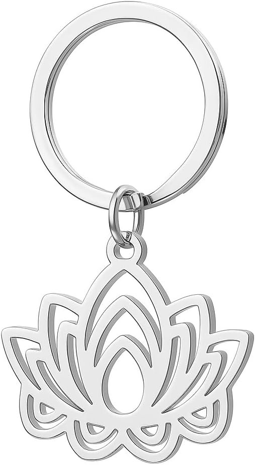 DONWOIE Lotus Flower Keychain – Key Chains with Elegant Lotus Design ...