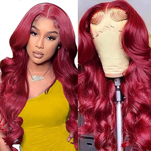 Amazon.com : A8 22 inch Lace Front Wig Human Hair Body Wave HD Lace ...