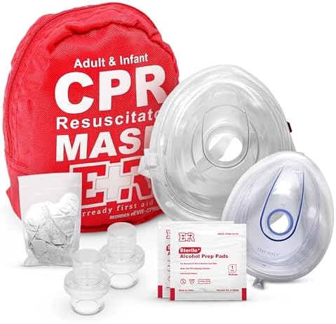 Amazon.com: Adult and Infant CPR Mask Combo Kit – 50-Pack – 100 Valves ...