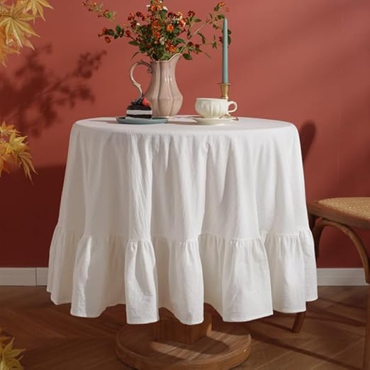 Amazon.com: HAIRUO Cotton Linen Table Cloths Retro Farmhouse Heavy ...