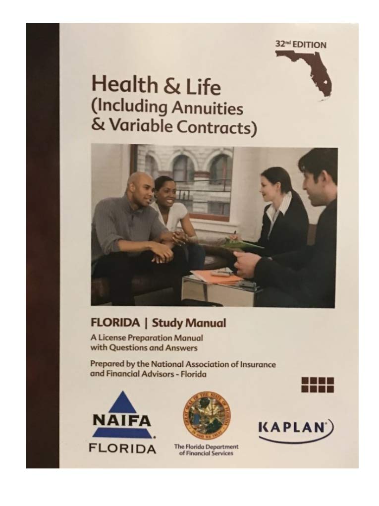 Health & Life (Including Annuities & Variable Contracts) Study Manual ...