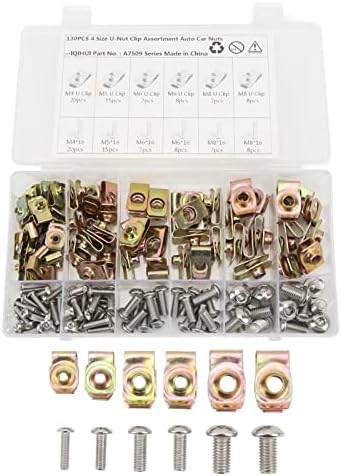 130pcs U Nut Clip, M4 M5 M6 M8 Stainless Steel Extruded U Style Clip on ...