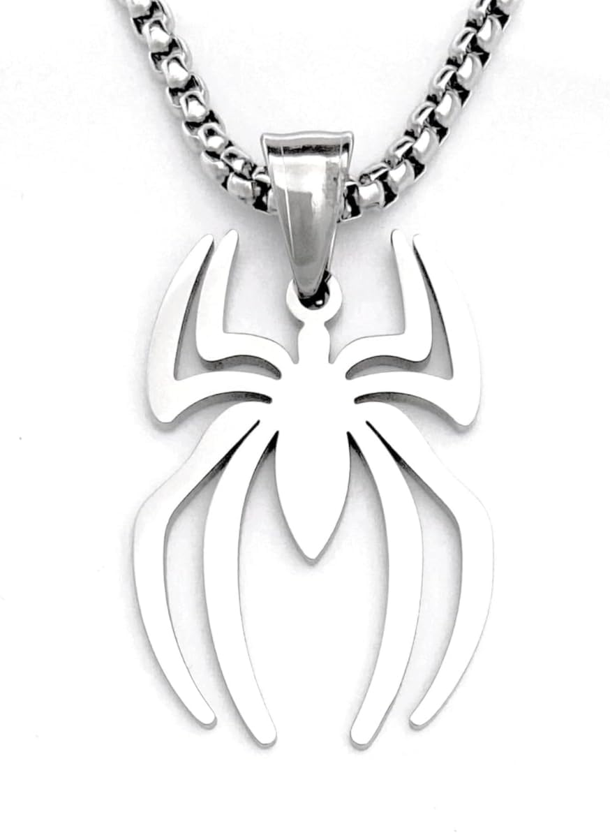 Generic Stainless Steel Spider Pendant Necklace, Jewelry for Boys and ...