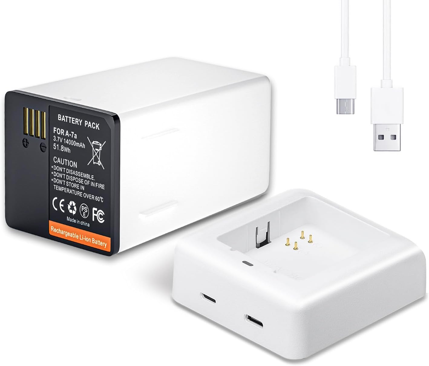 Amazon.com: Upgraded 14000mAh A-7a XL Extended Battery Replacement for ...