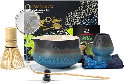 Amazon.com: TEANAGOO Matcha Whisk Set,Ceremony Matcha Set,Matcha Kit ...