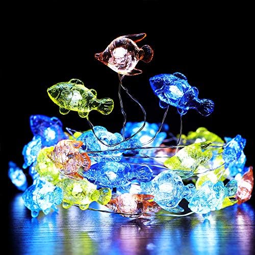 Amazon.com: WSgift Tropical Fishes Decorative String Lights, 18.7 Ft 40 ...
