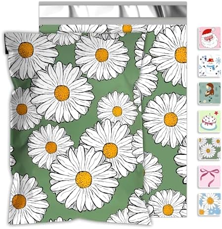 Amazon.com : JinRuiKJ Chrysanthemum Poly Mailers 10x13 Inch 100 Pcs ...