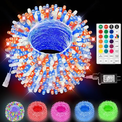 200 LED Color Changing Christmas Lights, Connectable Colorful String ...