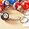 Amazon.com: 5 Pcs Pool Ball Keychains Billiard Key Chain Ball Keyrings ...