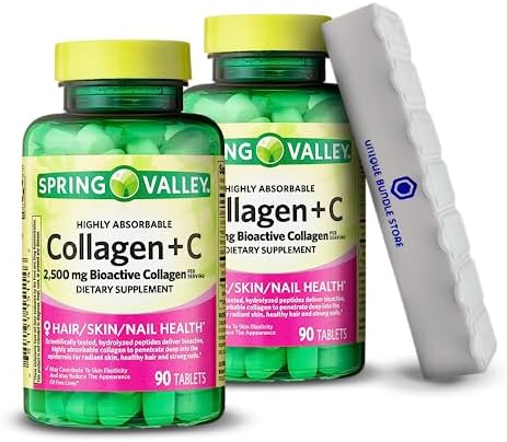 Amazon.com: Spring Valley Collagen 1,000mg Per Tablet, Plus Vitamin C ...