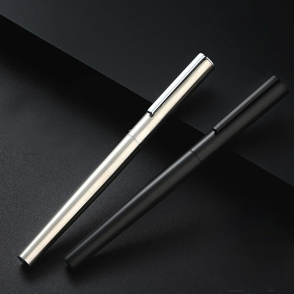 GOLD LEAF JINHAO 35 Series Fountain Pen (Matte Black, Fine Nib 0.5mm ...
