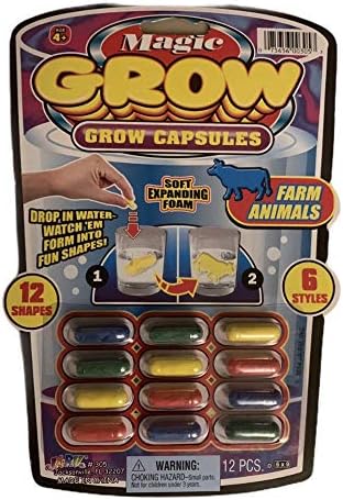 Paquete de 12 unidades de 6 estilos diferente de Magic Grow Capsules ...