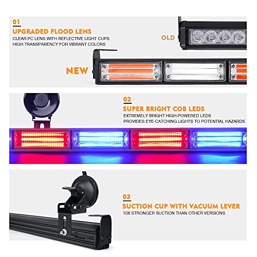 Snapklik.com : 35" COB LED Traffic Advisor Strobe Police Light Bar ...