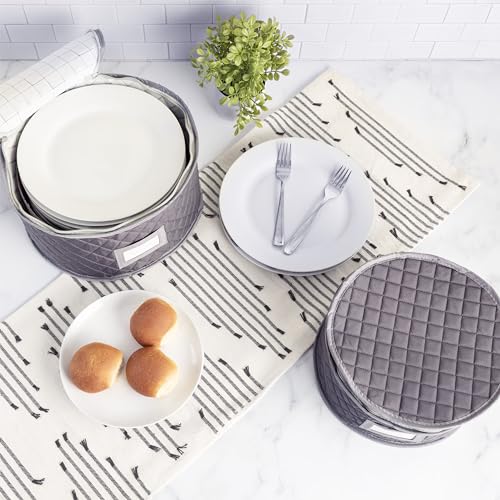 Snapklik.com : Fine China Storage - Set Of 4 Quilted Cases For ...