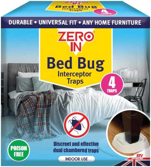 Zero In® Bed Bug Interceptor Traps – 4 Pack, Chemical-Free Bed Bug ...