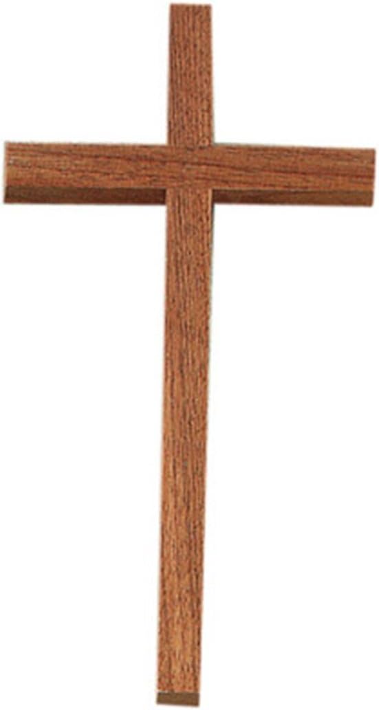 Amazon.com: Walnut Wood Plain Latin Wall Cross for Home or Church ...