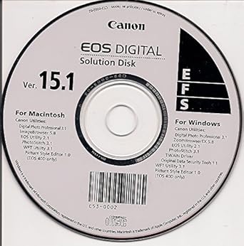 Canon EOS Digital Solution Disk Ver. 15.1: CaNon: Amazon.com: Books