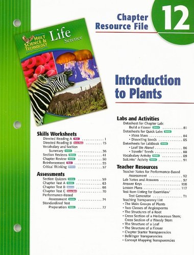 Holt Science & Technology Life Science Chapter 12 Resource File ...