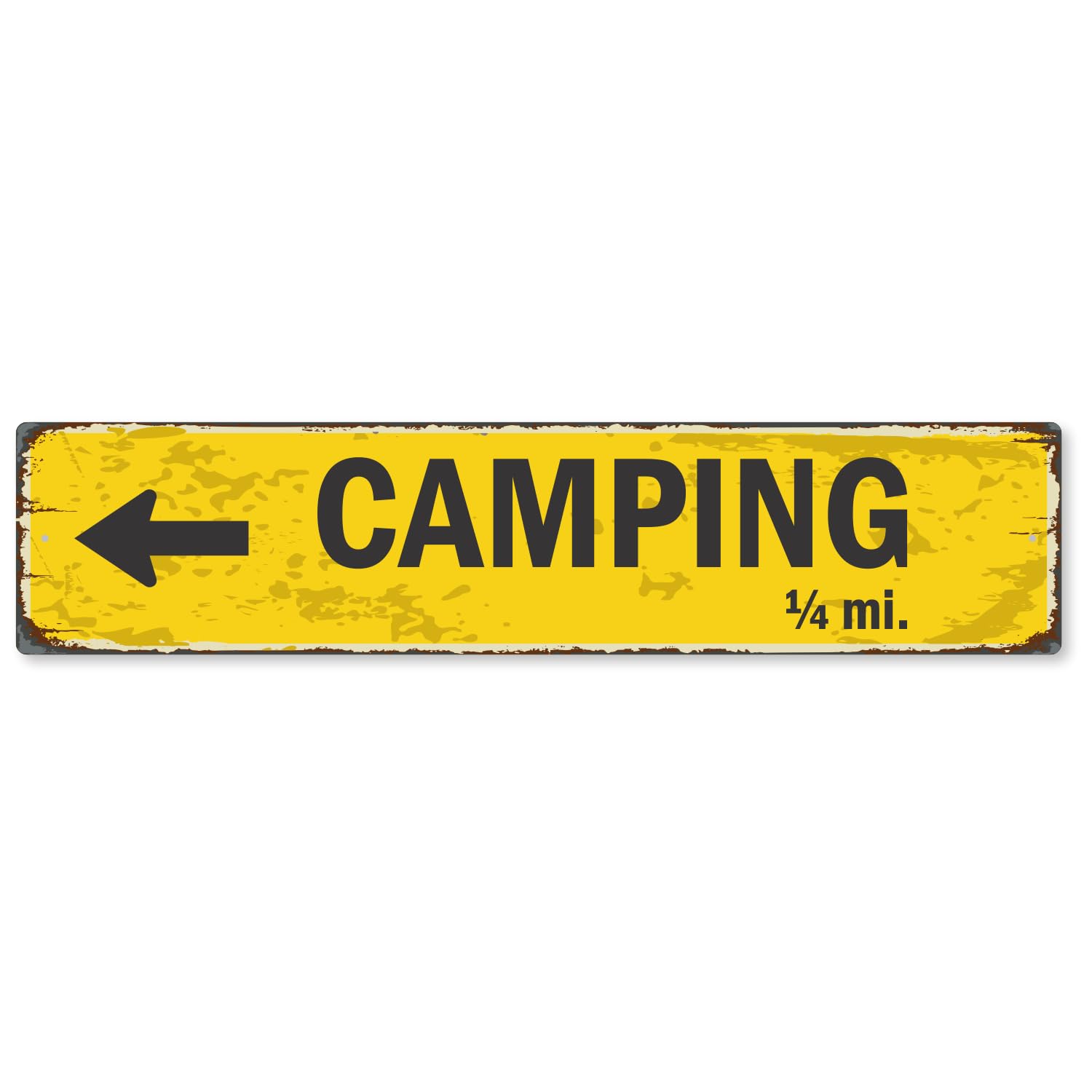 Amazon.com: SmartSign Custom Camping Mileage Sign with Left Arrow- 4"x ...