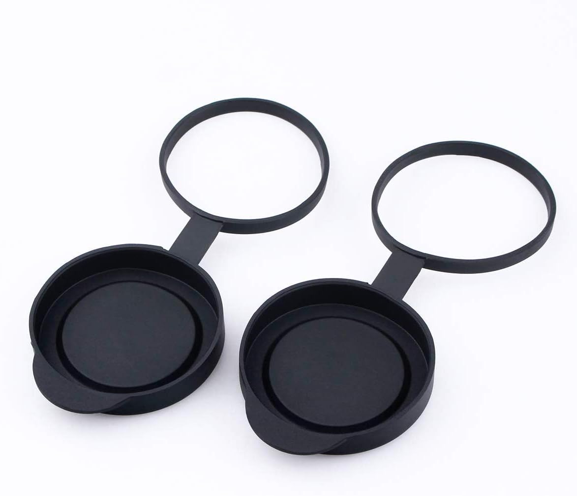 Amazon.com : 10x42 Rubber Lens Caps for Binoculars + Rainguard ...