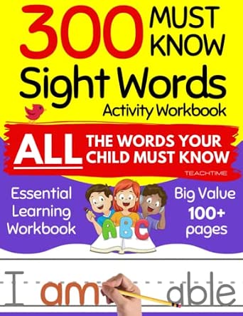 Amazon.com: 300 Must Know Sight Words Activity Workbook: Learn, Trace ...